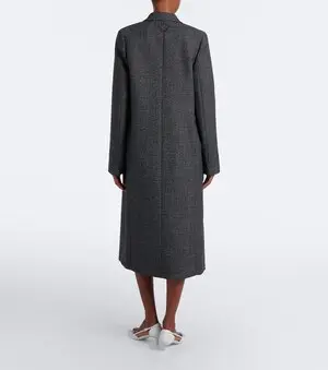 Prada Checked Virgin Wool Coat