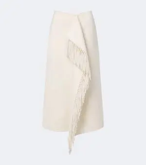 RÓHE Wool And Cashmere Midi Skirt - White