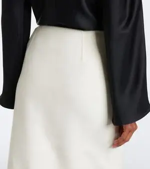 RÓHE Wool And Cashmere Midi Skirt - White