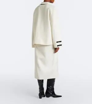RÓHE Wool And Cashmere Midi Skirt - White