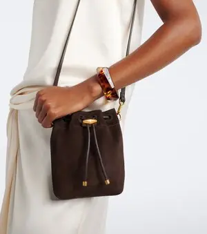 JIMMY CHOO Cinch Mini Suede Shoulder Bag
