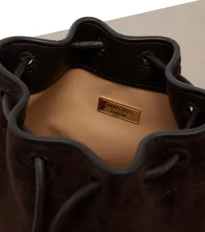 JIMMY CHOO Cinch Mini Suede Shoulder Bag