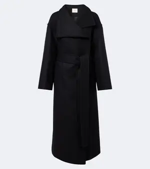 JOSEPH Fiore Wool-blend Wrap Coat - Black
