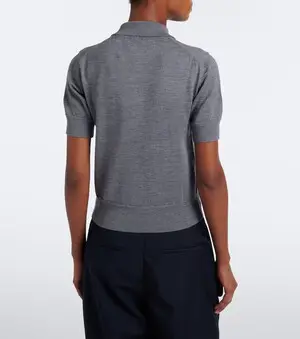 AMI Paris De Coeur Wool Polo Shirt