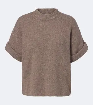 Loulou De Saison Tamia Ribbed-knit Wool-blend Sweater - Brown