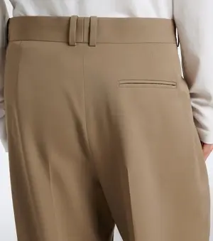 THE ROW Daniela Pleated Wool Wide-leg Pants