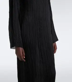 THE ROW Joma Pleated Silk Midi Dress