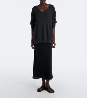 THE ROW Oboe Silk Midi Skirt