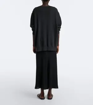 THE ROW Oboe Silk Midi Skirt
