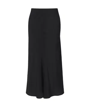 THE ROW Bakura Silk Crêpe De Chine Midi Skirt - Black