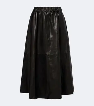 Nour Hammour Lenley Leather Skirt