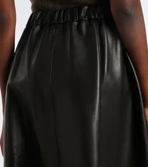 Nour Hammour Lenley Leather Skirt