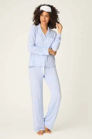 PJ Salvage Personalized Modal Basics Star Print 3-piece Pajama Set - Blue