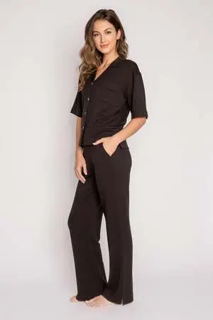 PJ Salvage Personalized Jammie Essentials Long Pajama Set - Black