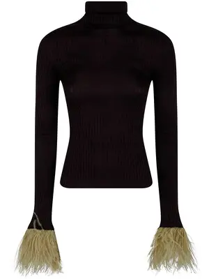 La DoubleJ Top Cashmere "high Kick - Brown
