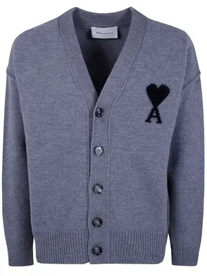Ami Paris Cuffed Cardigans For Men
