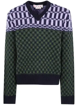 Marni Sweater V Neck "cvmg0157q0.ufh101
