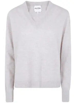 KUJTEN Sweater V Neck "lita - Beige