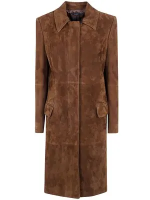 TOM FORD Coat Full Grain Lamb Suede "mackintosh