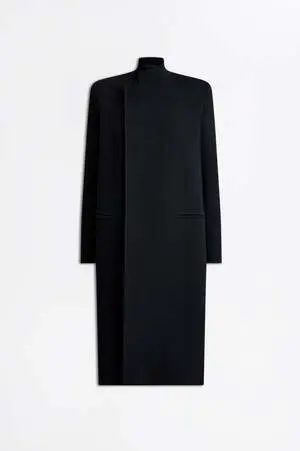 Scanlan Theodore Crepe Knit Wrap Funnel Coat