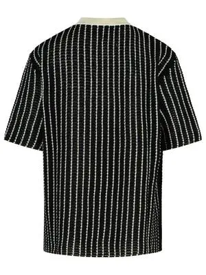 JIL SANDER Crochet' Cotton T-shirt - Black