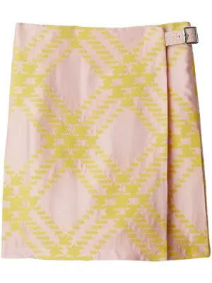 Burberry Jacquard Check Silk-blend Kilt