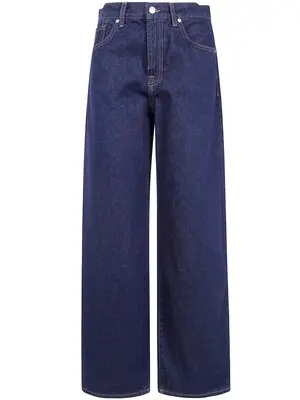 Seven For All Mankind Jeans Straight Leg "bonnie Curvilinear - Blue