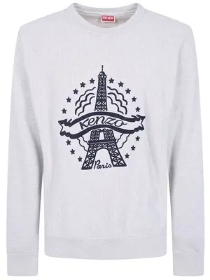 Kenzo Sweatshirt Graphic "eiffel Tower - Gray