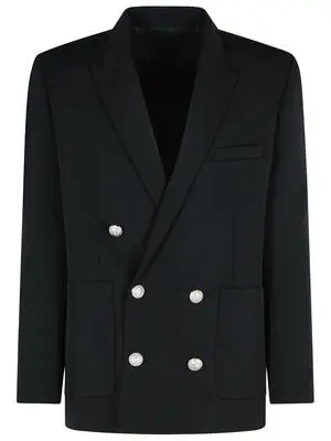Balmain Virgin Wool Blazer - Black