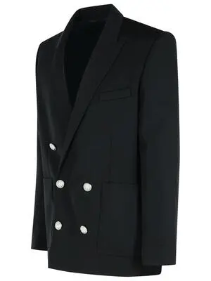 Balmain Virgin Wool Blazer - Black