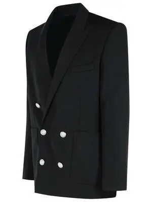 Balmain Virgin Wool Blazer - Black