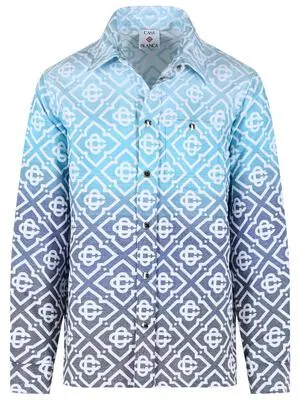 Casablanca Light Cotton Blend Jacket - Blue