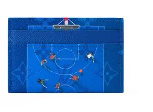 LOUIS VUITTON Monogram Heritage Double Card Holder - Blue