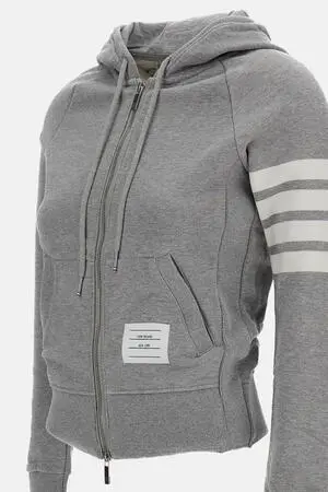 Thom Browne Classic Loopback 4-bar Zip Hoodie
