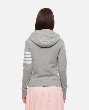 Thom Browne Classic Loopback 4-bar Zip Hoodie