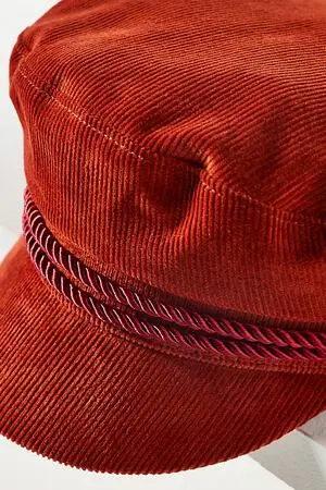WYETH 100% Cotton Corduroy Newsboy Cap - Honey