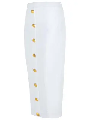 Balmain Long Skirt In Viscose Blend