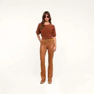 L'Agence Coated Boot-cut Jeans - Java Coated