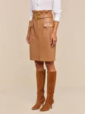 L'Agence Kaelis Vegan Leather Skirt