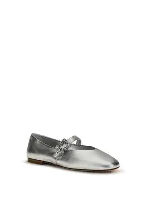 ROGER VIVIER Efflorescence Leather Ballerinas