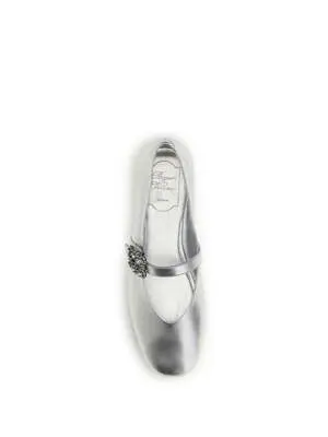 ROGER VIVIER Efflorescence Leather Ballerinas