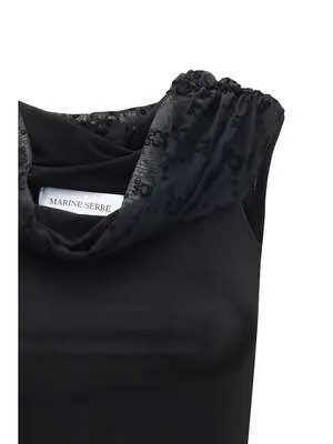 MARINE SERRE Off Shoulder Draped Top