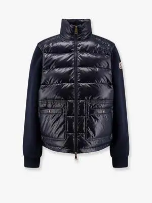 Moncler Padded Jacket With Fabric Details - Multicolor