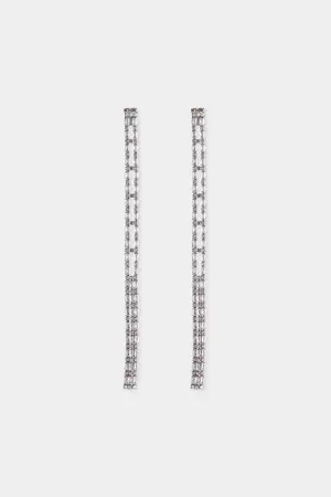 Dsquared2 Strass Drop Earrings - Silver