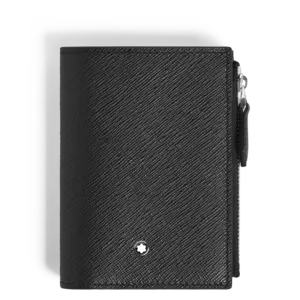 Montblanc Mini Vertical Wallet 6cc In Sartorial - Black