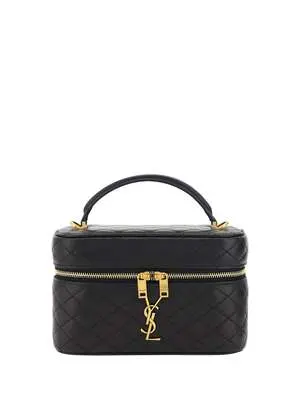 Saint Laurent Vanity Gaby Leather Handbag - Black
