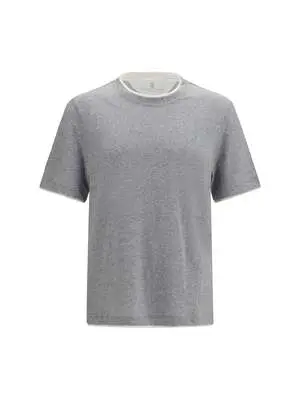 Brunello Cucinelli Short-sleeve Cotton T-shirt - Gray