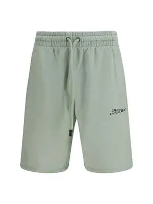 Off-White Type Machine Arrow Skate Sweat Shorts With Front Logo - Green