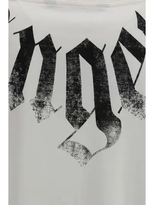 Palm Angels Big Neck Logo T-shirt - White