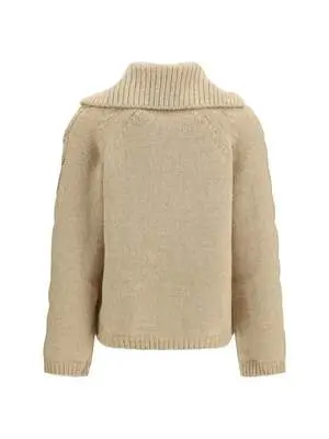 Moncler Alpaca And Wool Blend Zip Cardigan